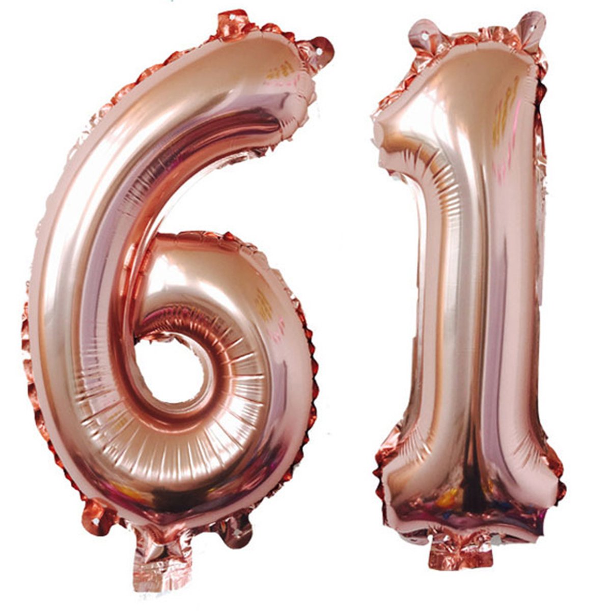 Amazon.com: 40inch Rose Gold Foil 61 Helium Jumbo Digital Number ...