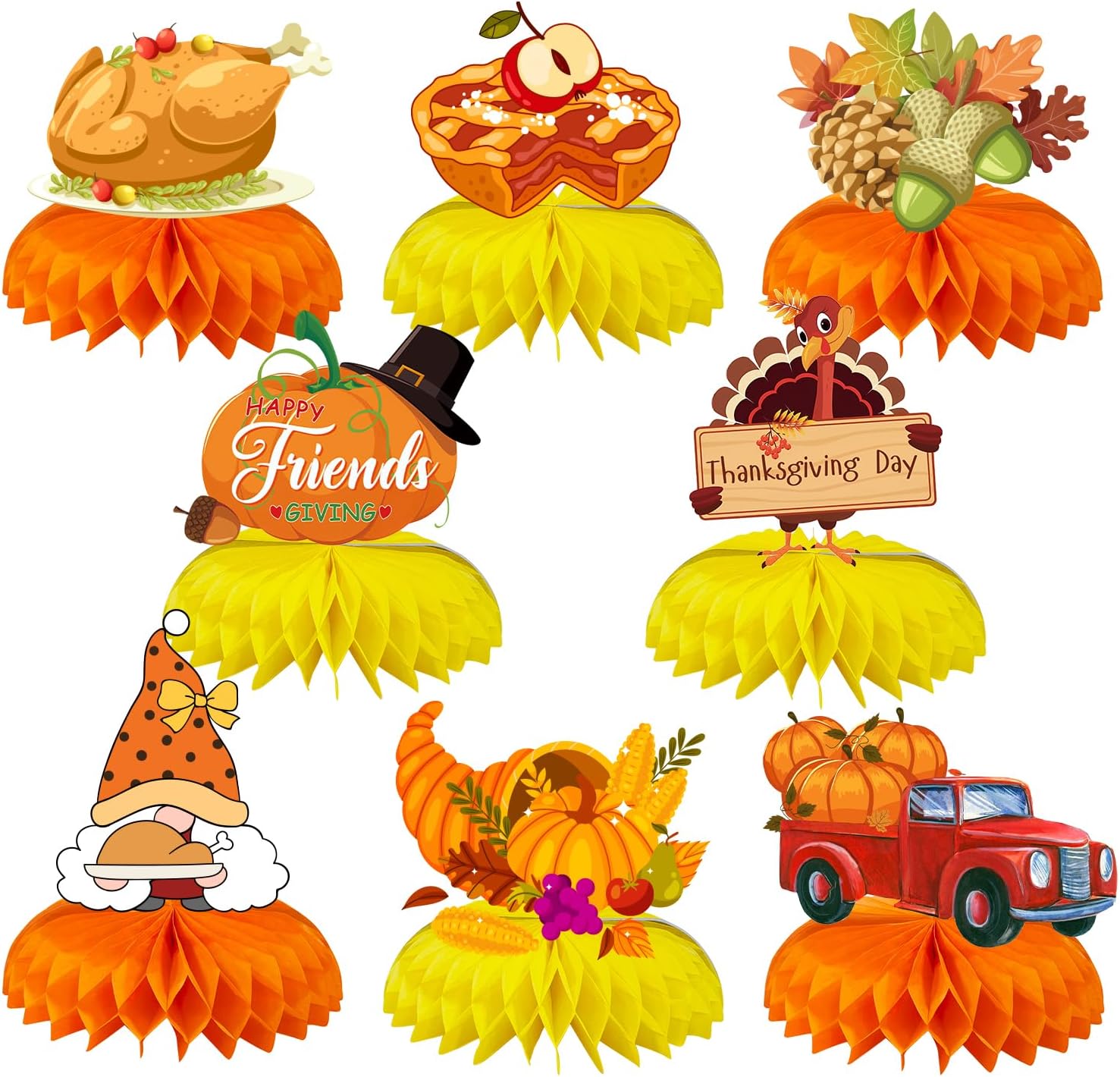 Amazon.com: 8pcs Friendsgiving Table Decorations,Happy Friendsgiving ...