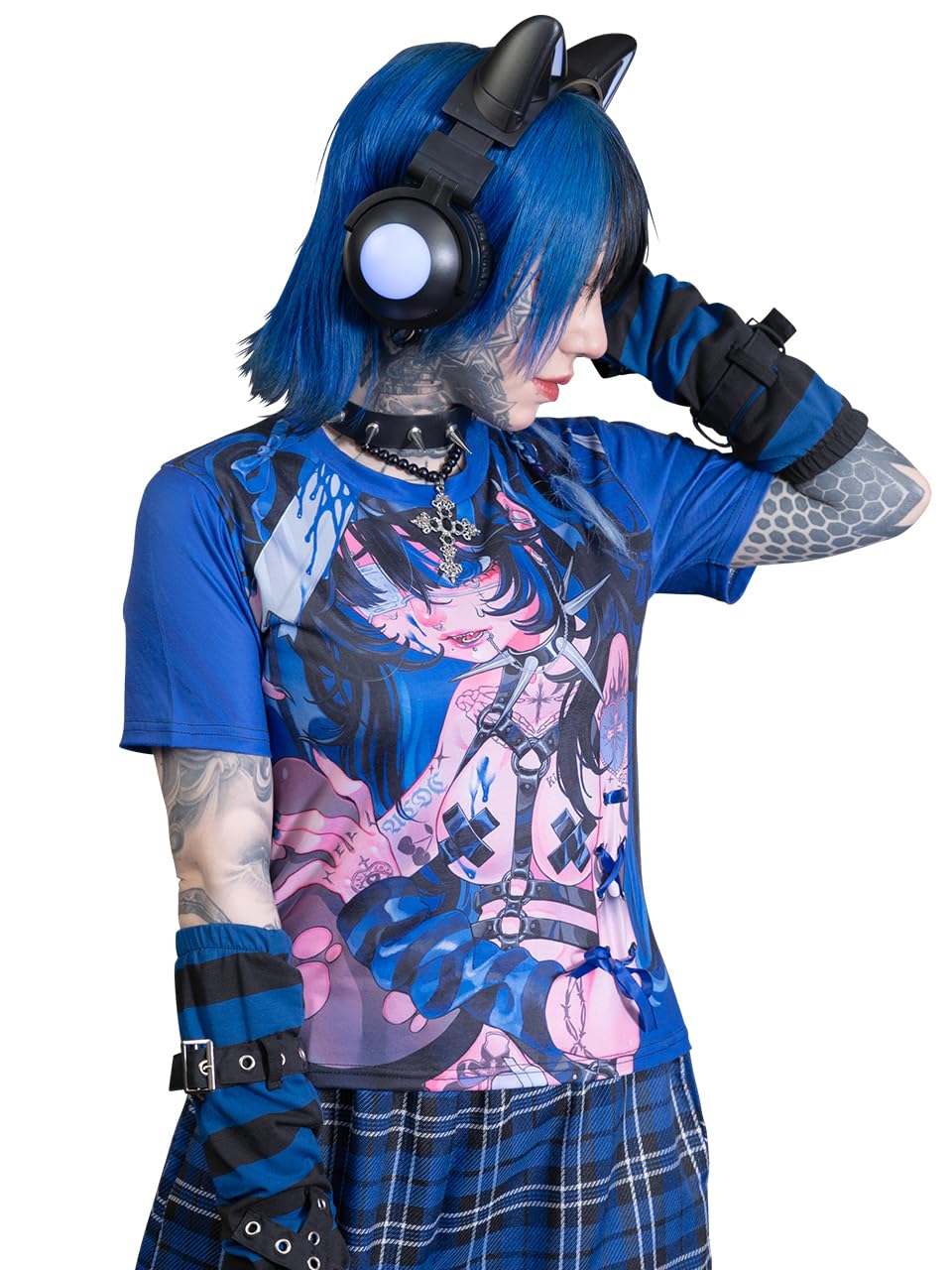 Amazon | [エーシーディーシーラグ] HELL チビT ACDC RAG 原宿系 ファッション 病みかわいい ユニセックス ネイビー | Tシャツ・カットソー 通販