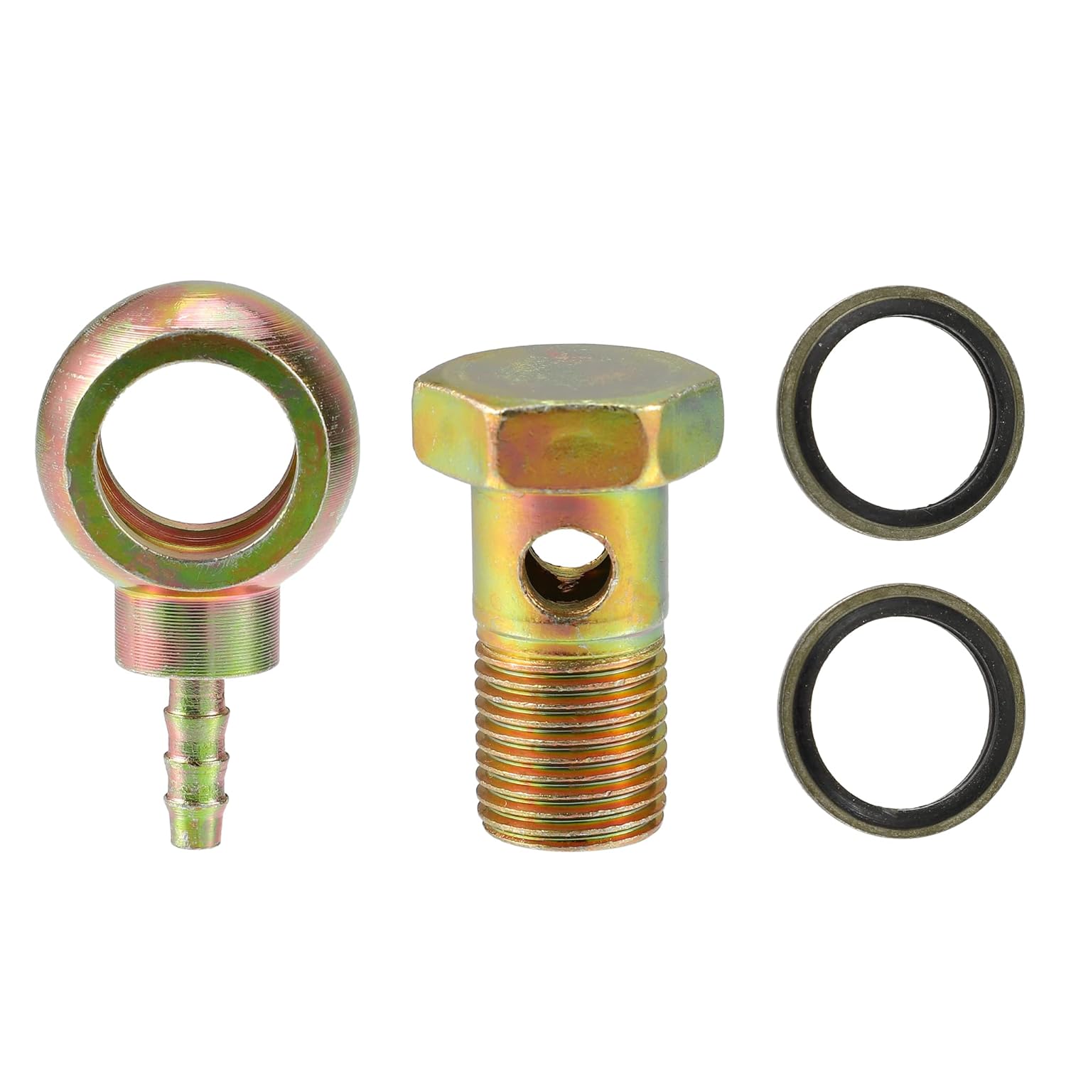 X AUTOHAUX 1 Set Banjo Bolt Kit M16x1.5 Banjo Bolt Hose Barb Fittings ...