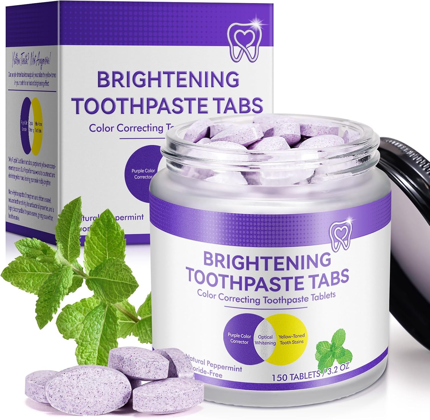 Amazon.com : 150PCS Purple Toothpaste Tablets, Nano Hydroxyapatite ...