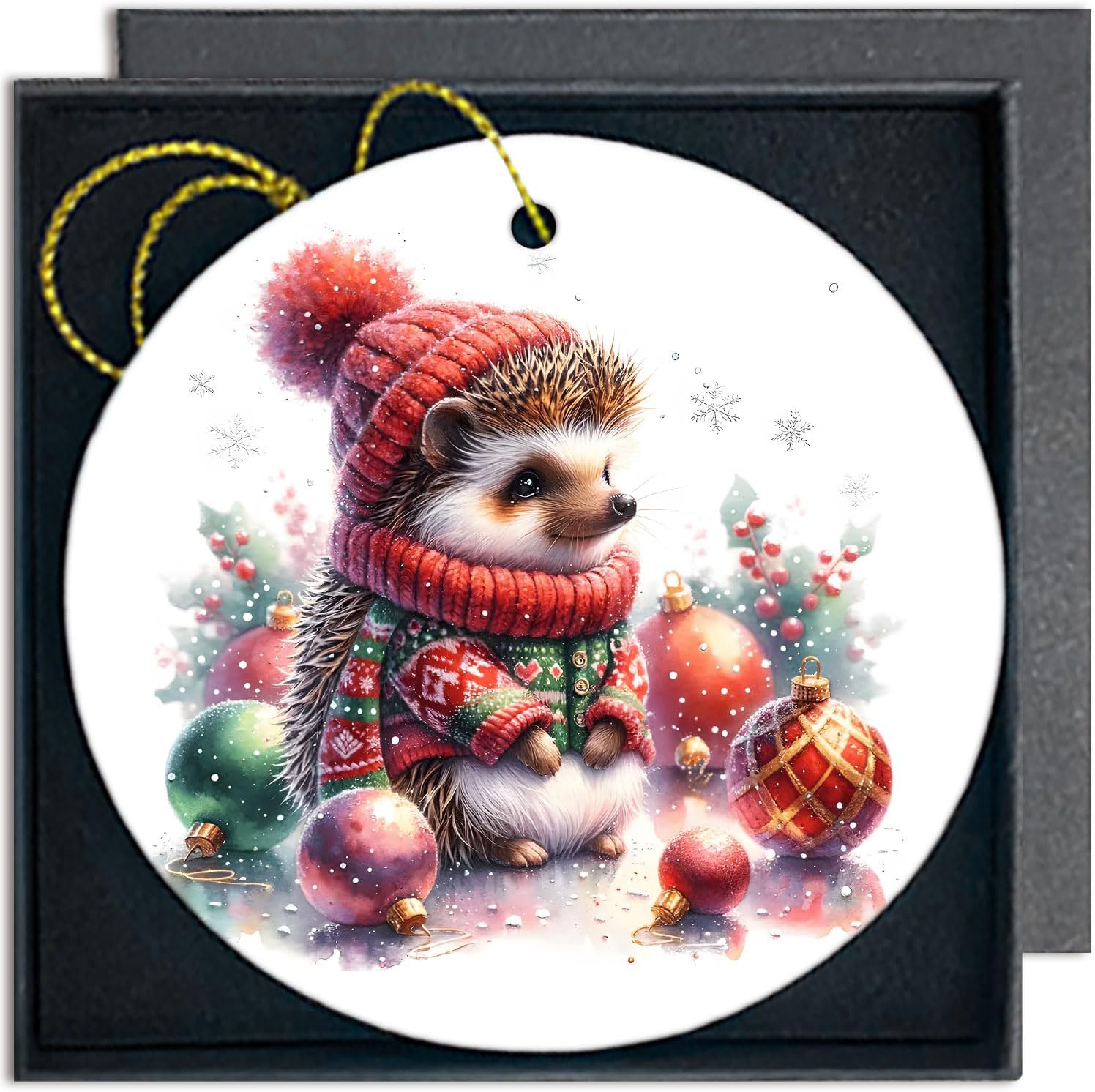 Amazon.com: Hedgehog Ornaments for Christmas Tree, Hedgehog Christmas ...