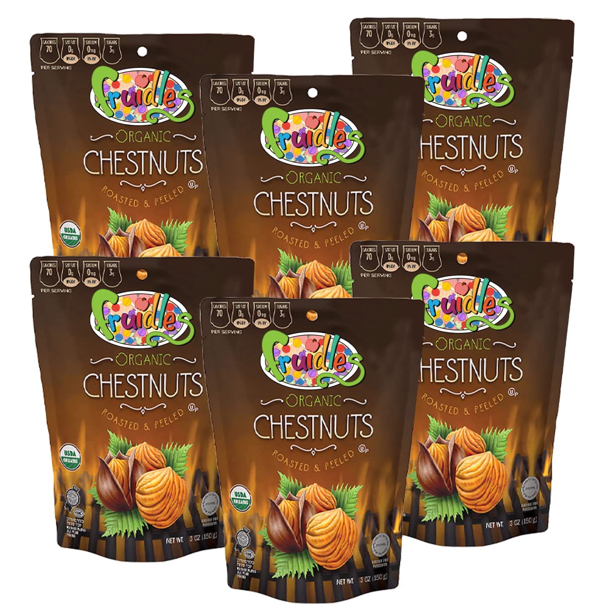 Amazon.com : Organic Whole Chestnuts, Roasted And Peeled Chestnut ...