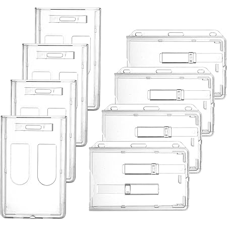 Customcard ltd® Double Sided ID Card Holder Two Sided Badge Holder ...