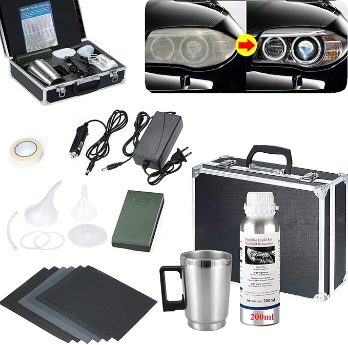 Car Headlight Restoration Kit, Atomizing Cup Headlight Vapor Renovation ...