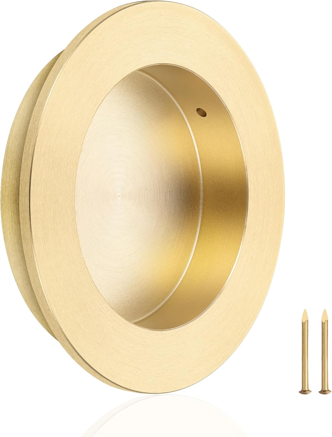 QOGRISUN 4 Pack Solid Brass Closet Door Finger Pull 2-1/8", Sliding ...