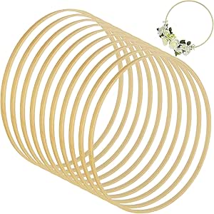 Amazon.com: DIRBUY 15PCS 12 Inch Wooden Floral Hoops for Crafts - Large ...