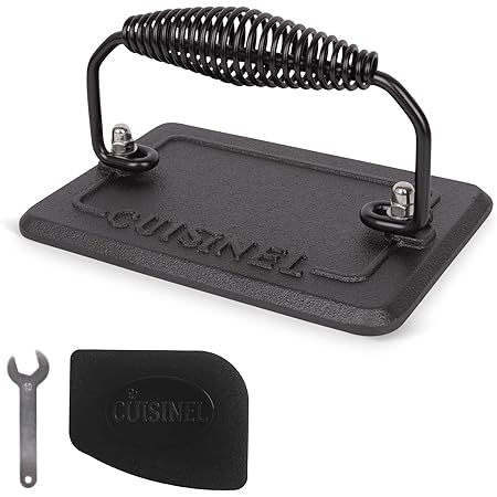 Amazon.com: Lodge LGP3 Rectangular Cast Iron Grill Press, Pre-Seasoned ...
