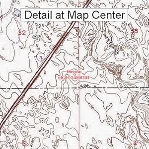 Amazon.com : USGS Topographic Quadrangle Map - Merino, Colorado (Folded ...