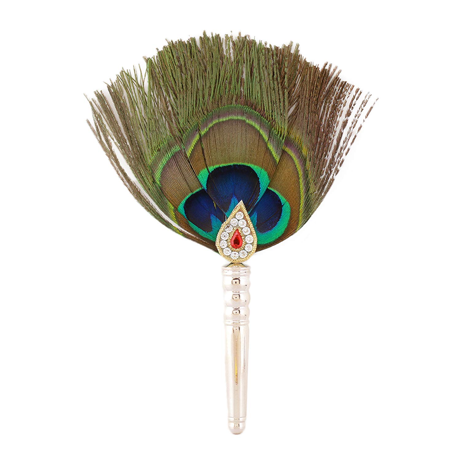 Osasbazaar Pure Silver Mor Pankh Peacock Feather for Puja, Temple at ...