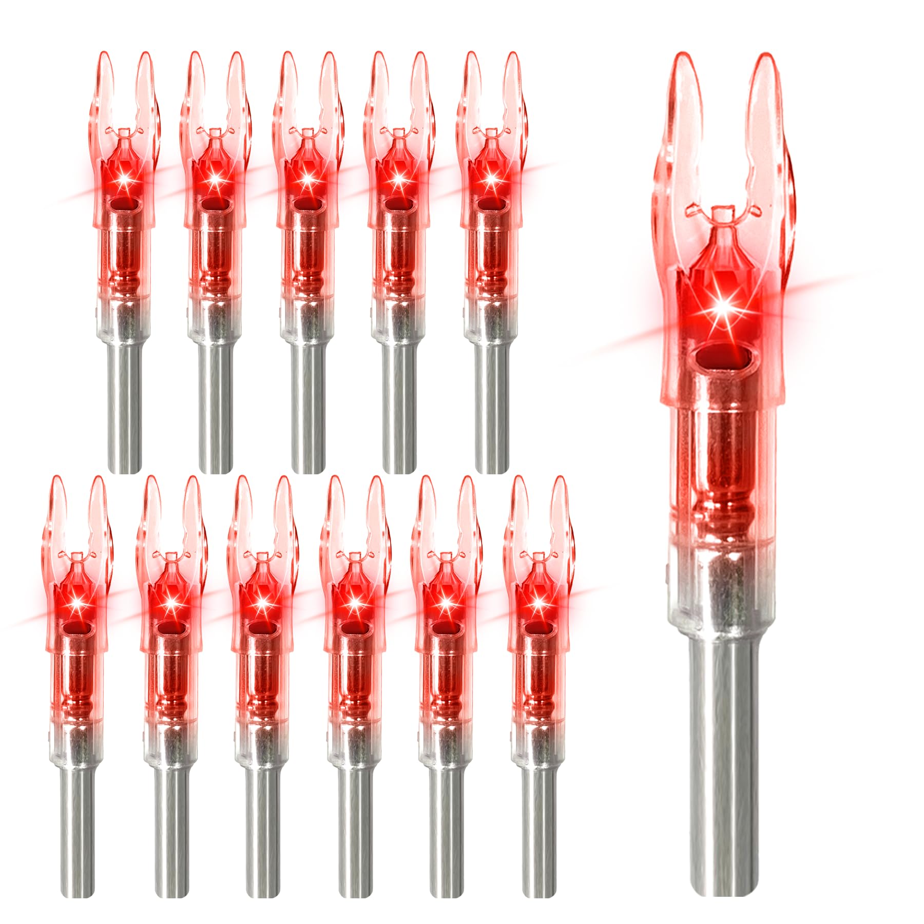 Snapklik.com : LEANPRO 6/12 PCS S Lighted Nocks For Arrows .244"/6.2mm ...