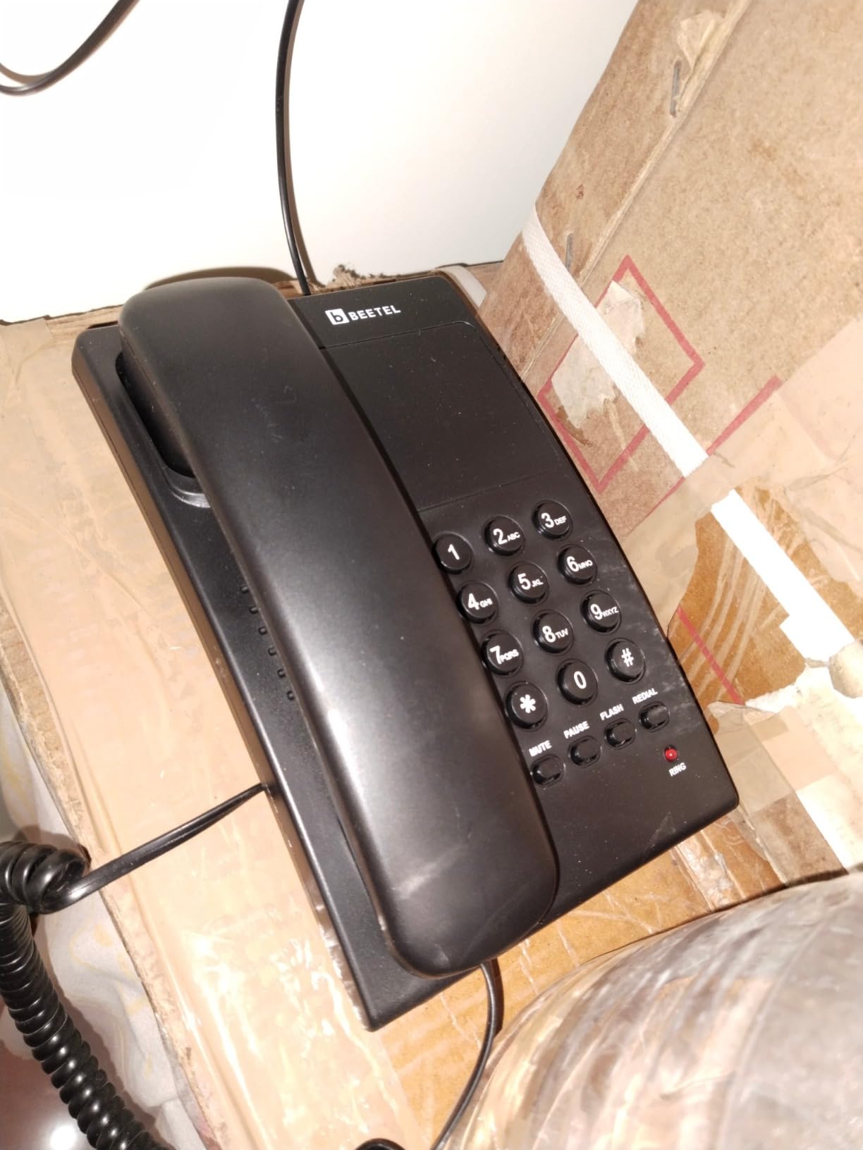 Beetel B26 Corded Slim Landline Phone,Ringer Volume Control,Wall/Desk ...