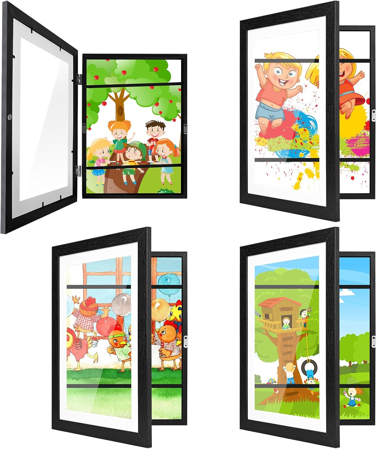 Amazon.com: 4 Pack Kids Art Picture Frame, Kids Artwork Frames ...