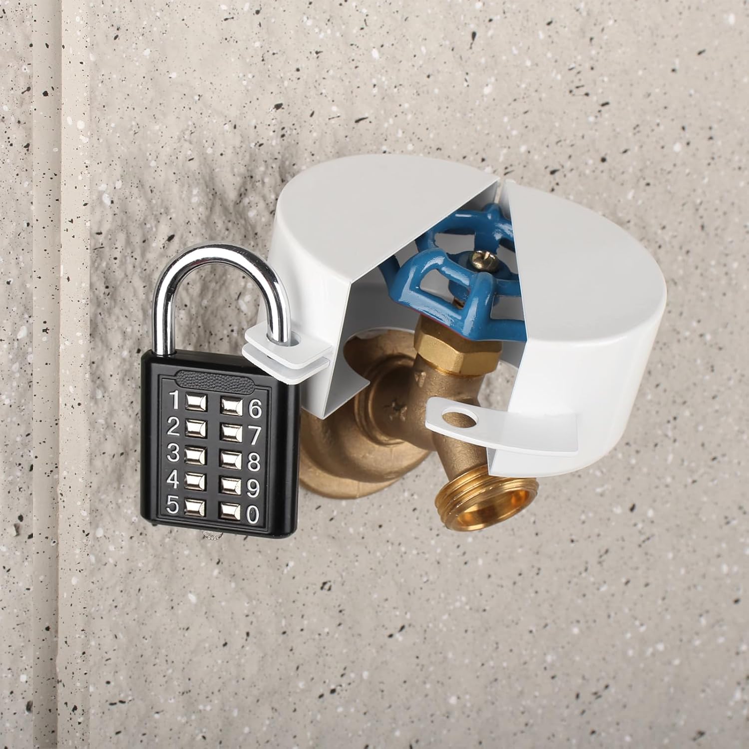 Amazon.com: Faucet Lock, Metal White (with Lock) Prevent Water Theft ...