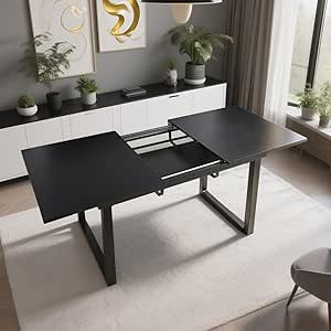 Amazon.com - VICBARLEY Extendable Dining Table for 4-8 People,70.87''Modern Space-Saving Kitchen ...