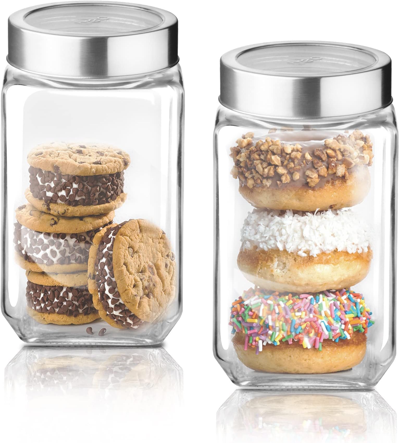 Buy Treo By Milton Cube Storage Glass Jar, Set of 4, 1000 ml Each ...