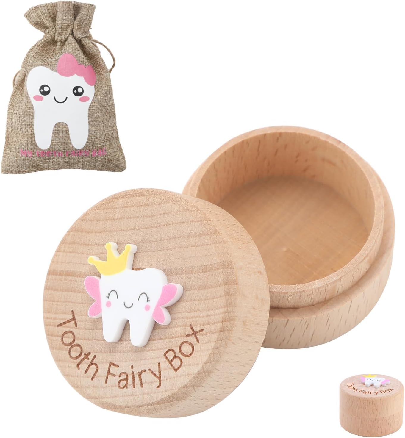 YSBCNK 2 Piece Set Tooth Fairy Box, Tooth Fairy, Tooth Fairy Bag, Tooth ...