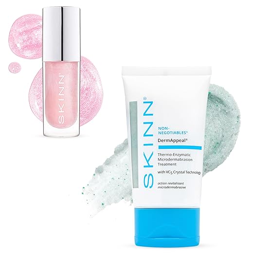 Amazon.com: SKINN Dermappeal Exfoliating Facial Scrub & Blush Lip Oil ...