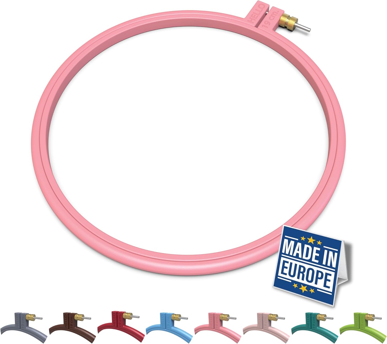 Amazon.com: Maker Susan No Slip Plastic Embroidery Hoop, Hello Series ...