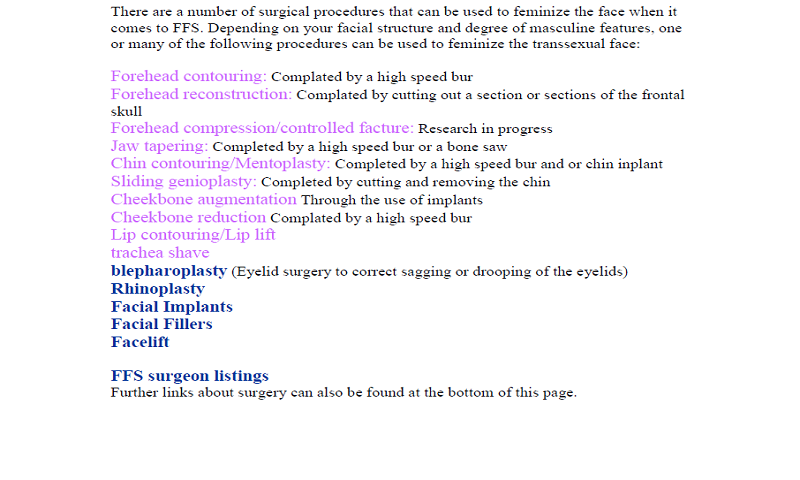 Facial Feminization Surgery FFS Procedures - App on Amazon Appstore