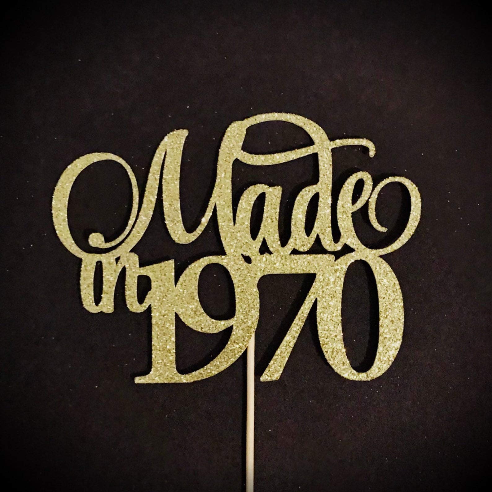 Buy Atelier Elegance Made In 1970 Cake Topper, 50th Birthday Cake ...