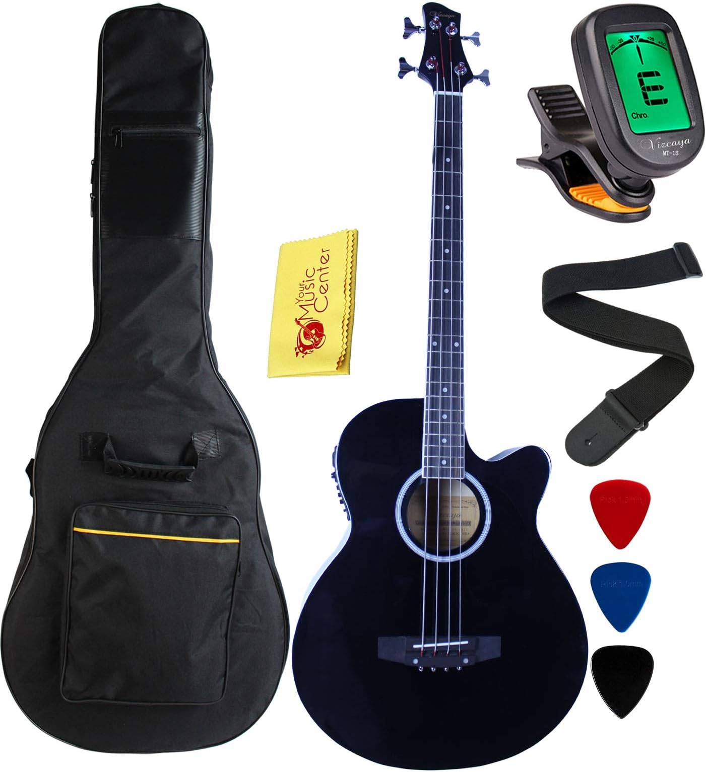 Amazon.com: Best Choice Products Acoustic Electric Bass Guitar, Full ...