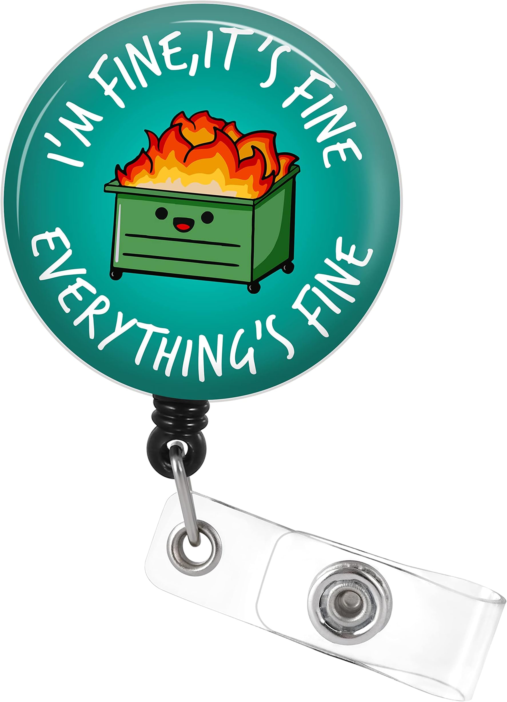 Amazon.com : QYUVK Retractable I'm Fine It's Fine Everything's Fine ...
