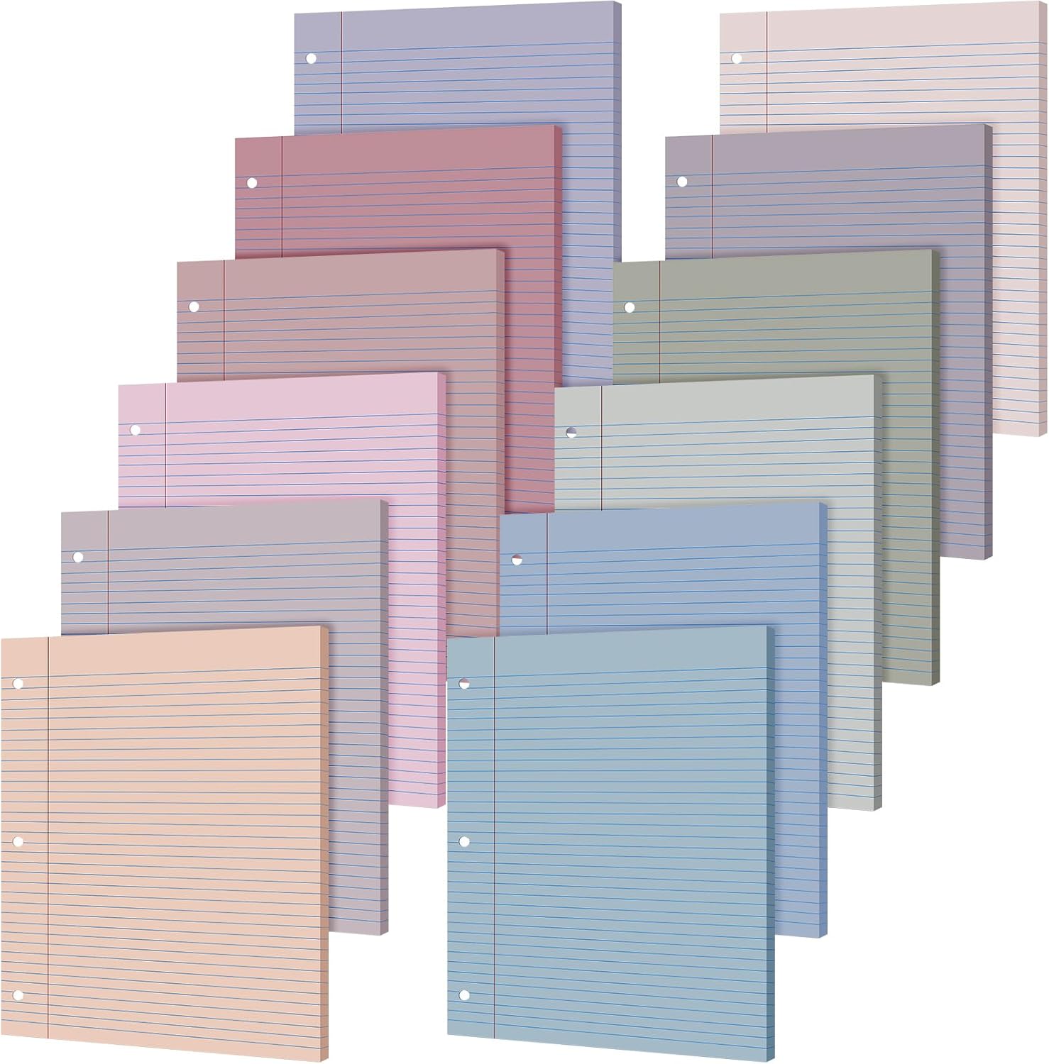 Amazon.com : PerKoop 600 Sheets Colored Loose Leaf Paper 8.5" x 11 ...