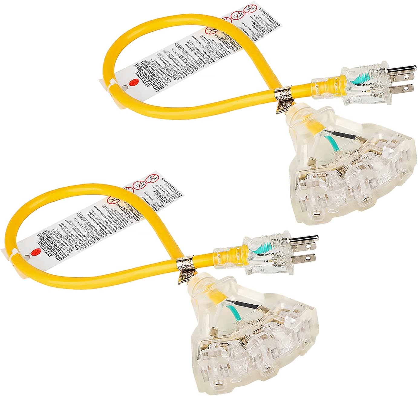 Amazon.com: 2 Foot 3 Way Extension Cord with Lighted End, Electrical ...