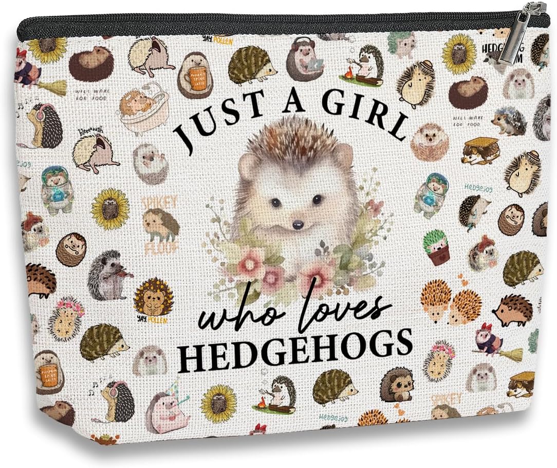 Amazon.com : Hedgehog Gifts for Women Girls Hedgehog Makeup Bag ...