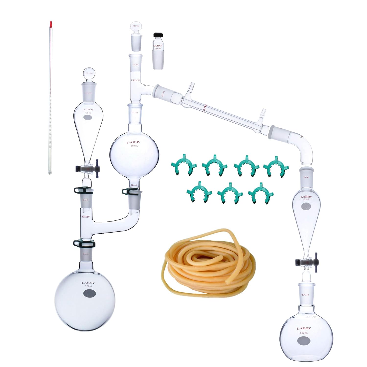 Laboy Glass Steam Apparatus Kit with Biomass Flask Essential Oil ...