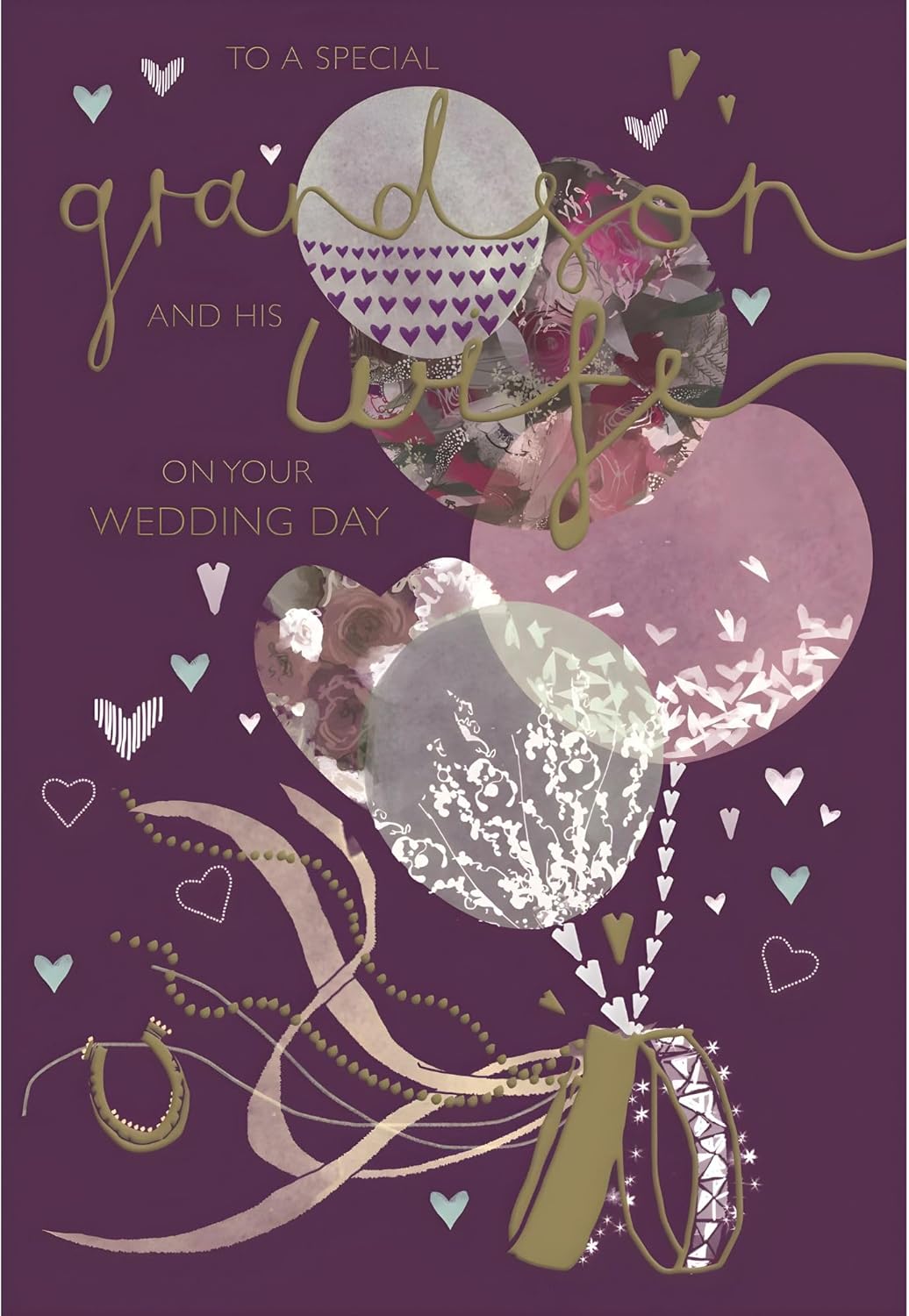 Grandson and Wife Wedding Day Congratulations Card - Special Finishes ...