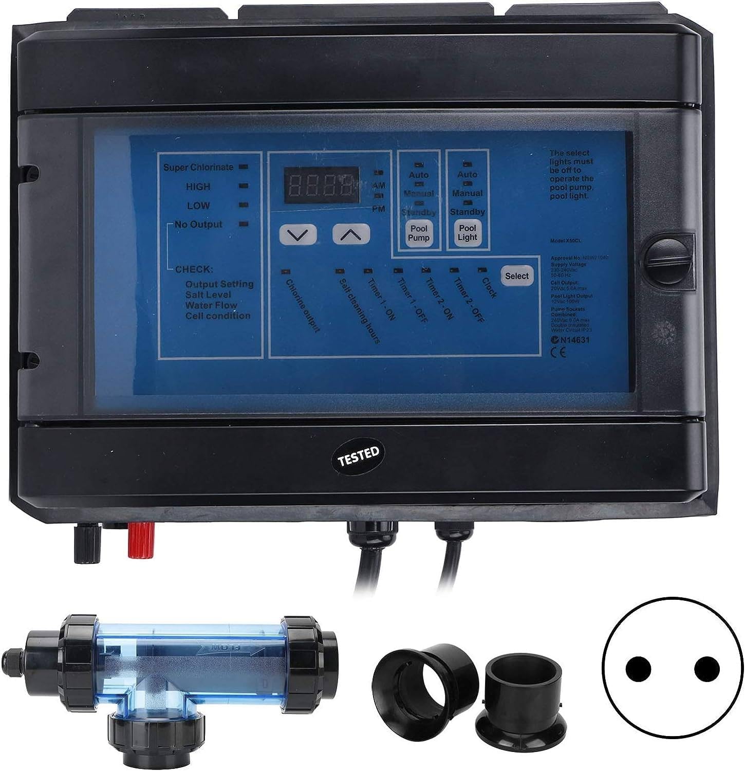 Amazon.com : Salt Water Pool Chlorinator System with Salinity Display ...