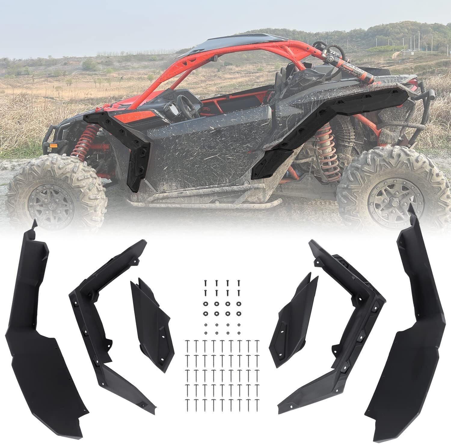 Amazon.com: STLPRO X3 Extended Fender Flare Extensions, Extended Mud ...