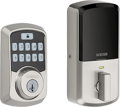 Weiser Halo Matte Black WiFi Smart Lock, Keyless Entry Door Lock ...