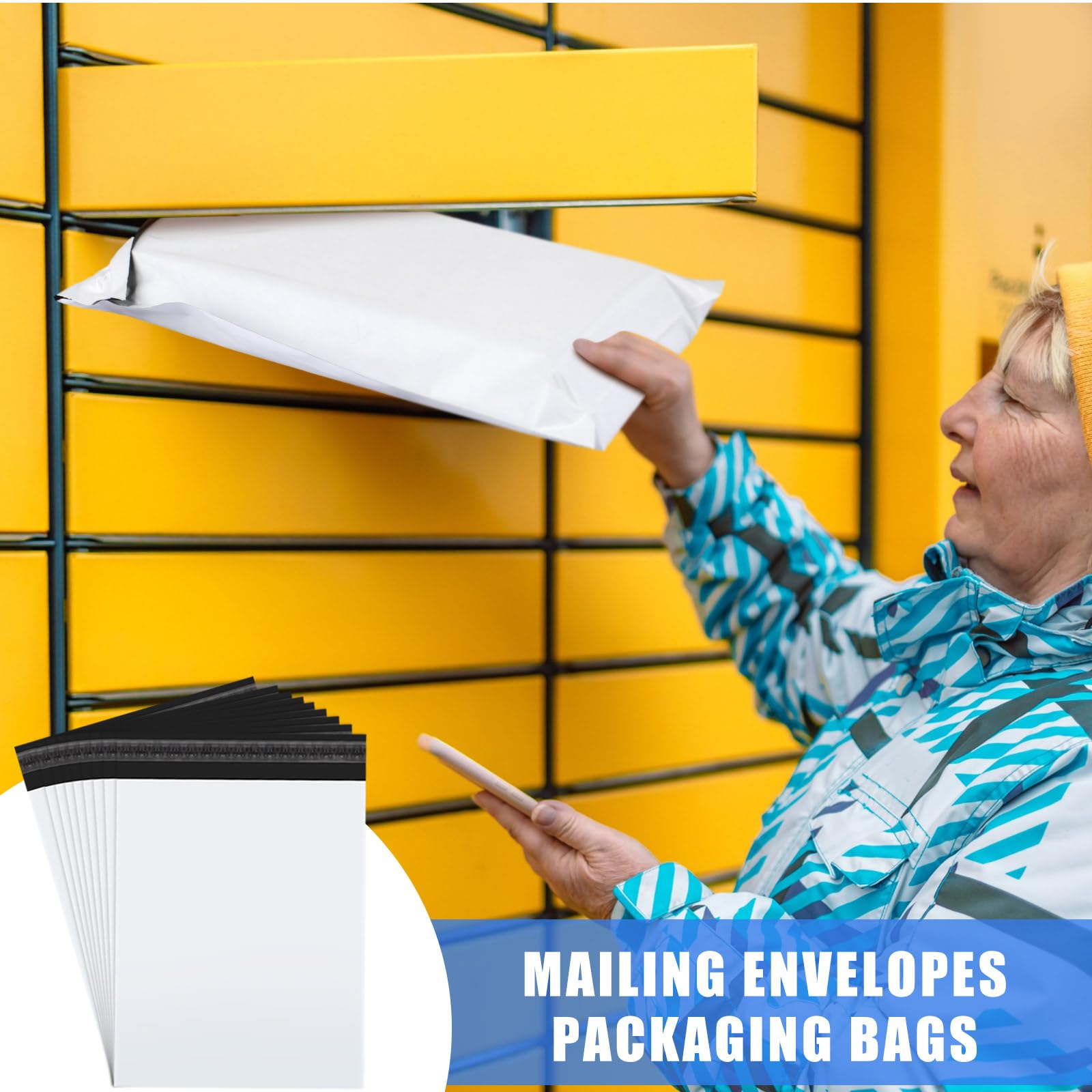 Honoson 1000 Pcs 10 x 13'' White Small Poly Mailers Bulk, Strong Self ...