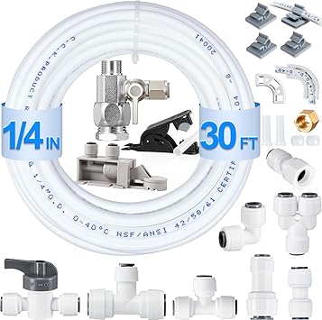 Amazon.com: Refrigerator Water Line Kit - Flood-proof Ice Maker Fridge ...