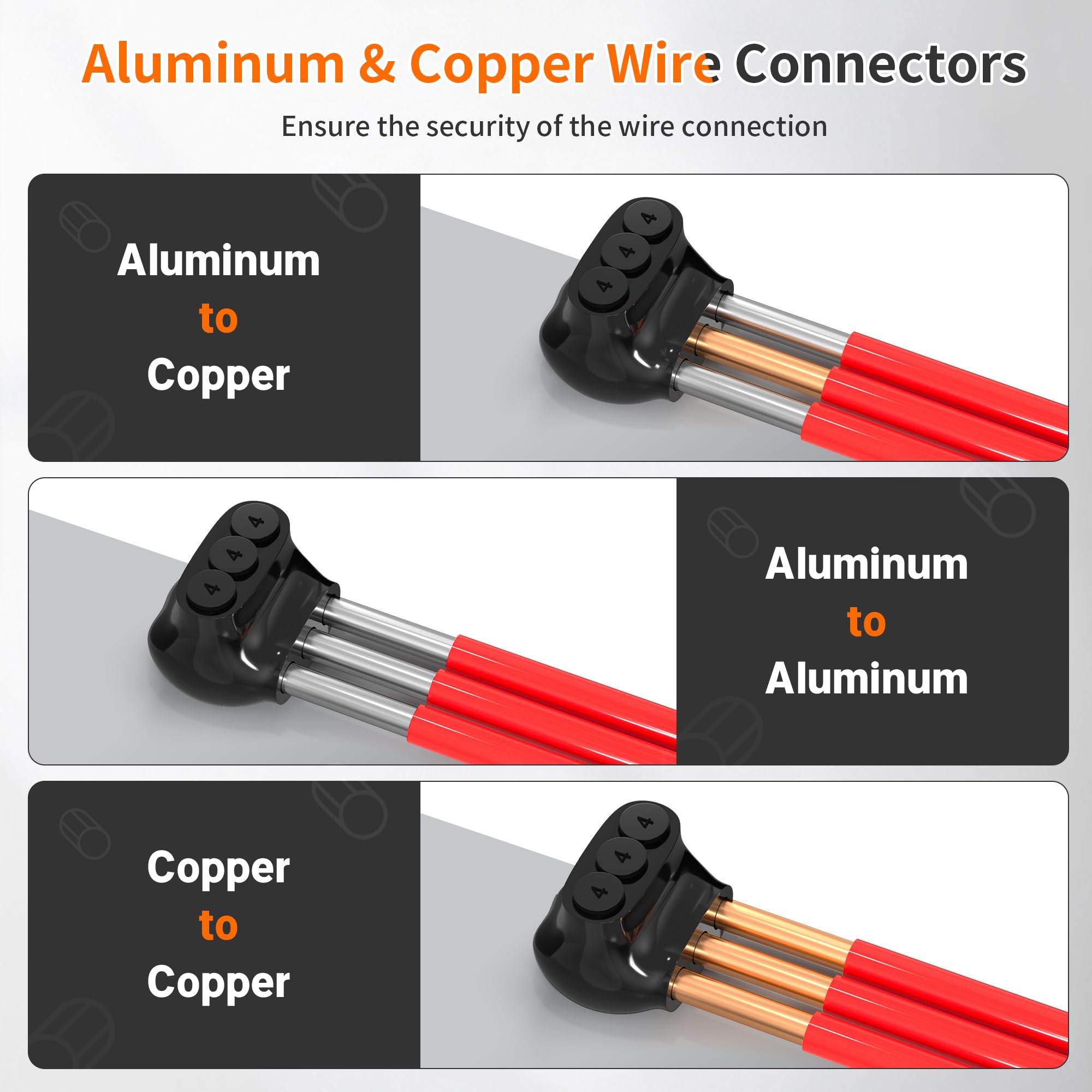 Snapklik.com : Joinfworld 3 Port Insulated Multi Tap Connector Aluminum ...