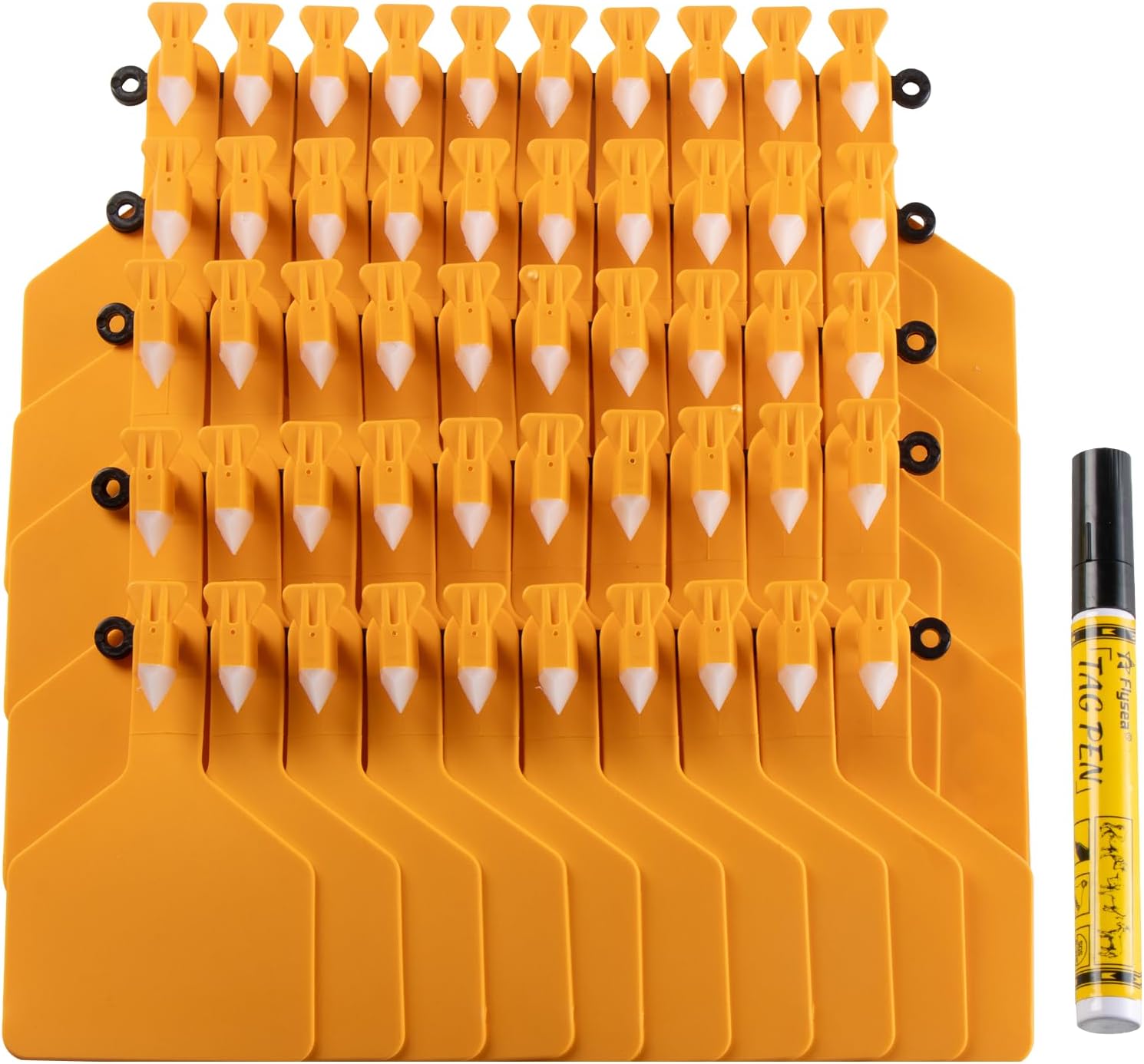 Amazon.com: Blank One-Piece Cattle Ear Tags 50Pcs Large Size TPU Z Tags ...