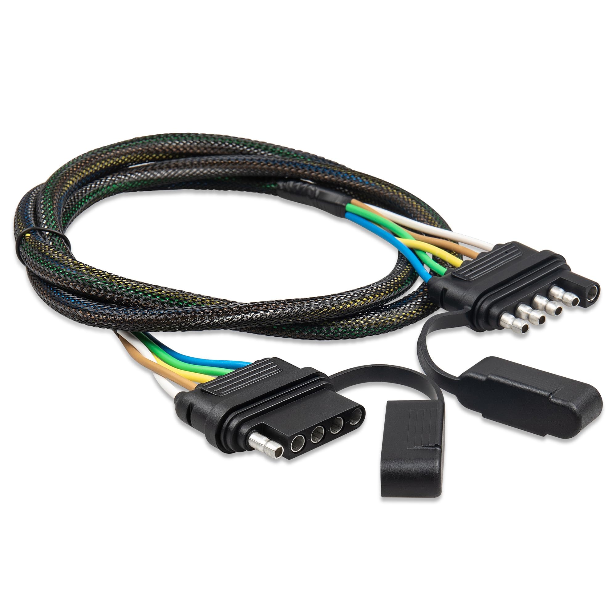 Snapklik.com : 5 Way Flat Trailer Wire Extension 48 Inch, Vehicle-Side ...