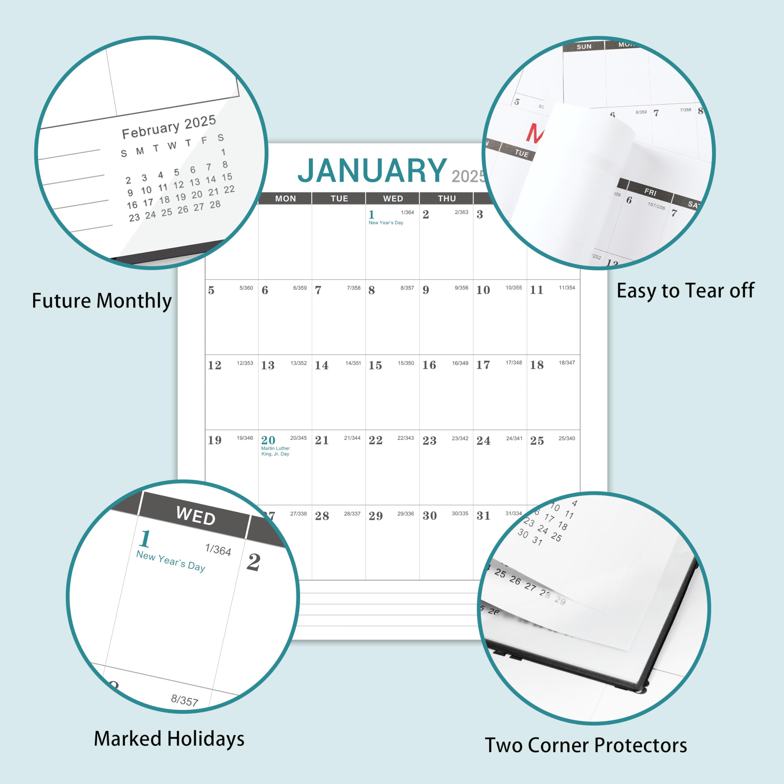 Snapklik.com : 2025 Magnetic Calendar - 2025 Wall Calendar From JANUARY ...