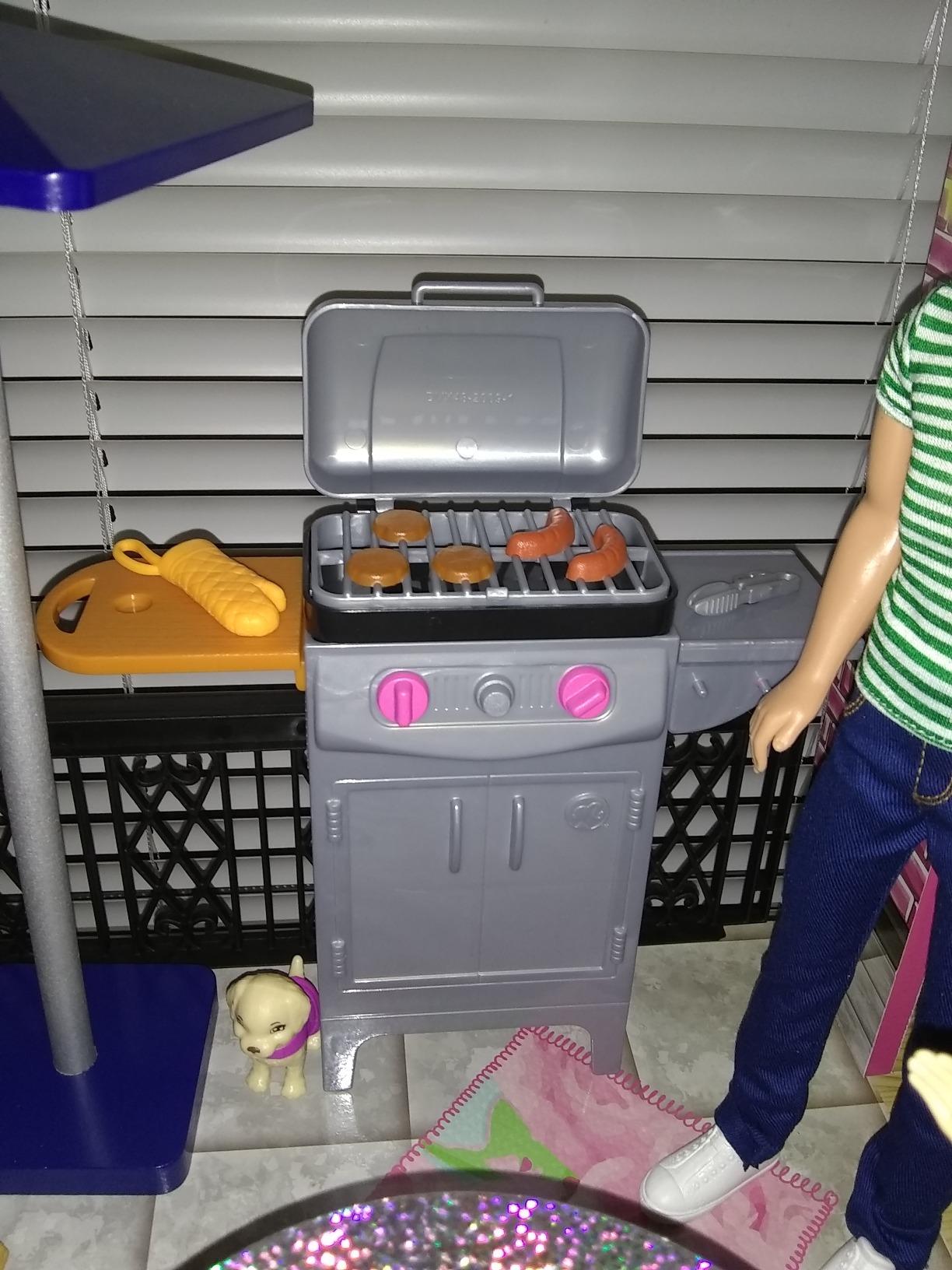 Amazon.com: Barbie Barbecue and Pet Set with Grill and Stool : Patio ...
