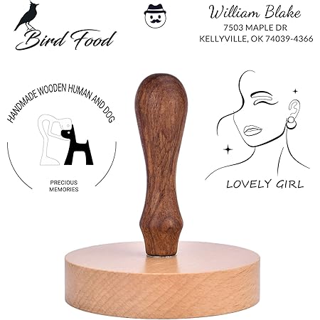 Amazon.com : 1" 2" 3" 4" Large Logo Stamp - Custom Stamp - Personalized ...