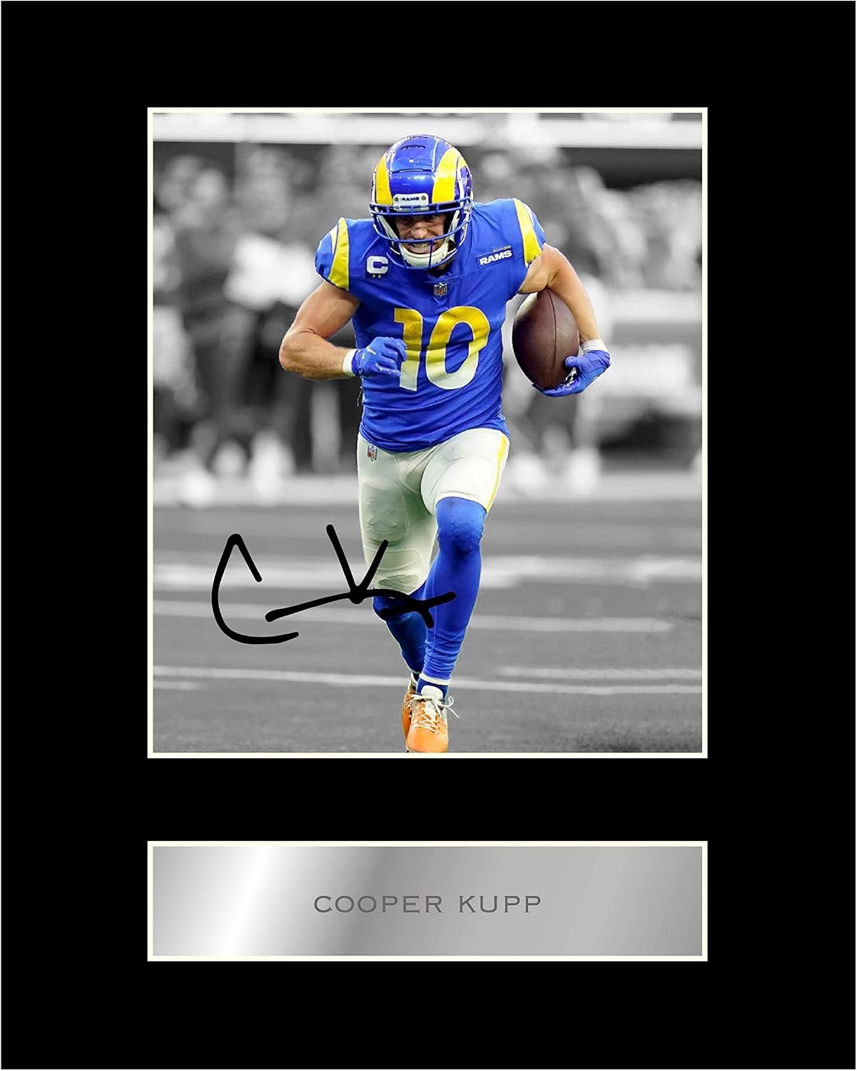 Amazon.com: Cooper Kupp Pre Printed Signature Signed Mounted Photo ...