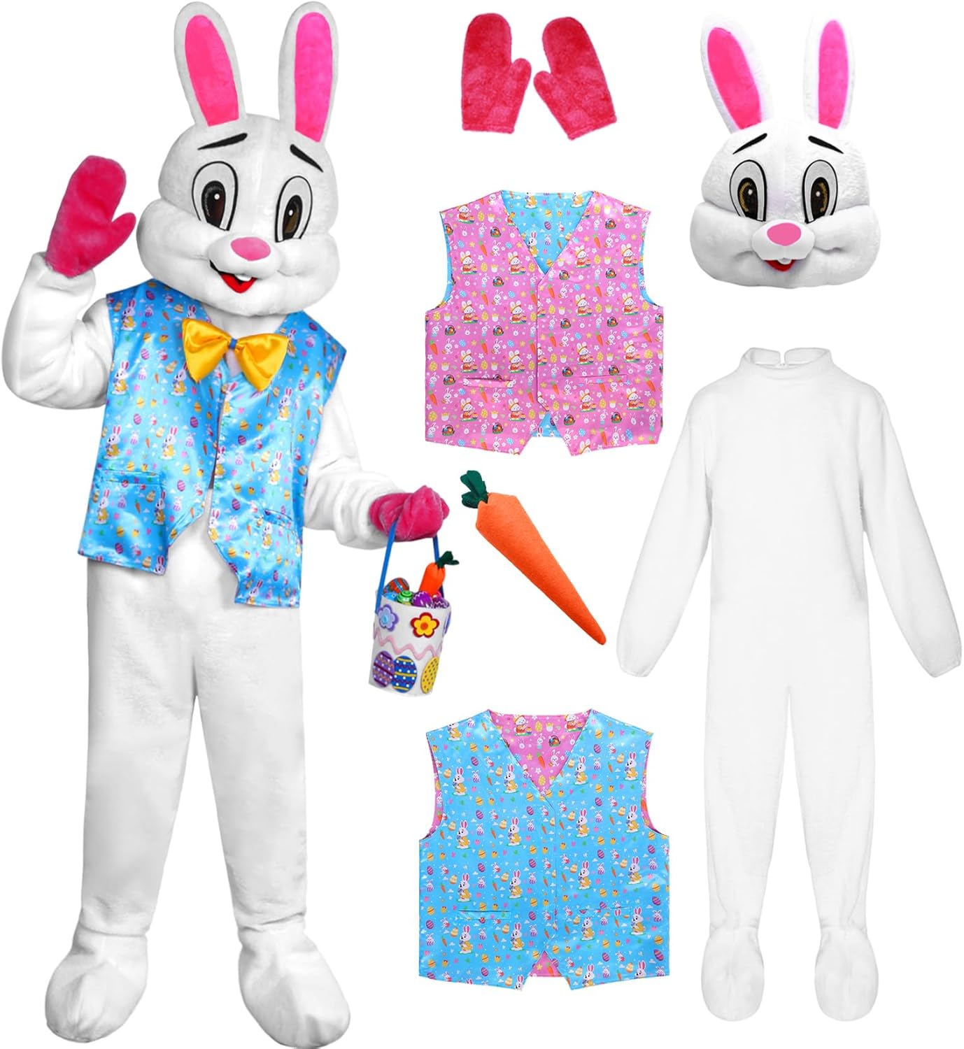 Amazon.com: HarnyLoom Easter Bunny Costume Adult - Deluxe Easter Bunny ...