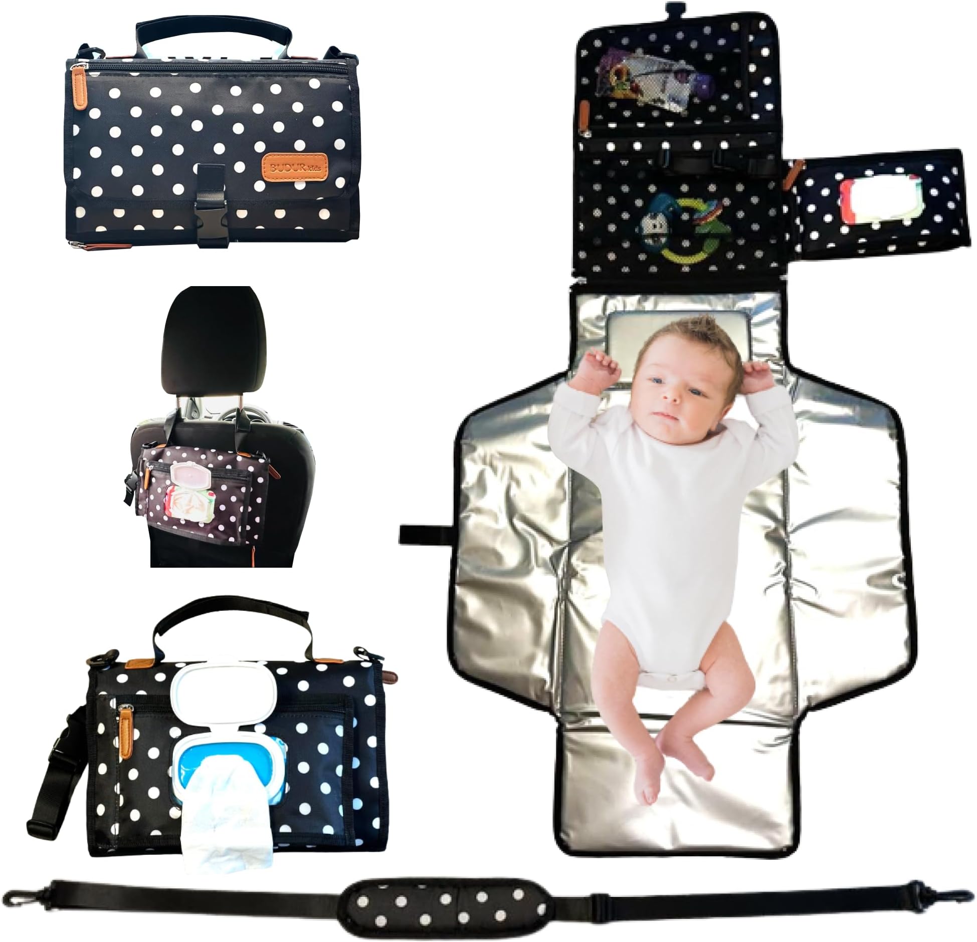 Amazon.com : Waterproof Portable Diaper Changing Pad – Baby Girl ...