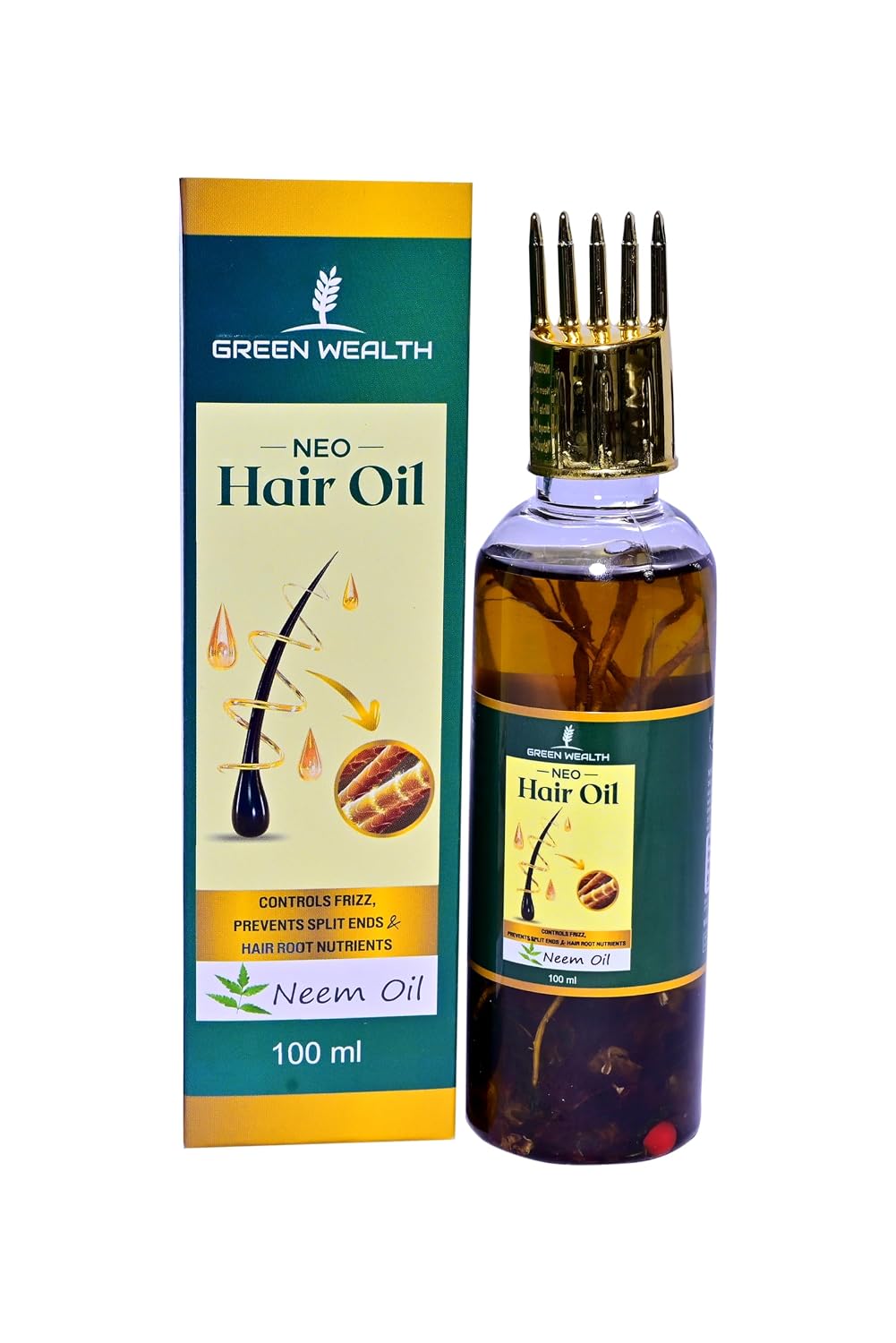 Buy Green Wealth Neo Hair Oil 100ml for Strengthens Hair, Control Hair ...