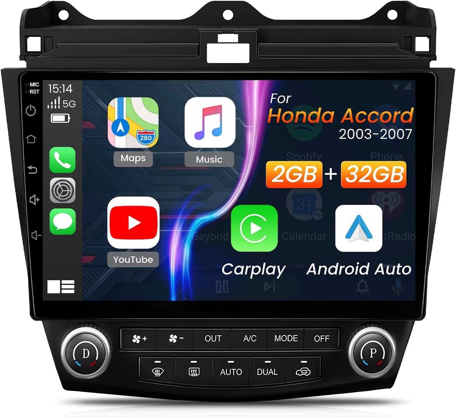 Amazon.com: 2G+64G Wireless Apple CarPlay Android Auto Car Stereo for ...