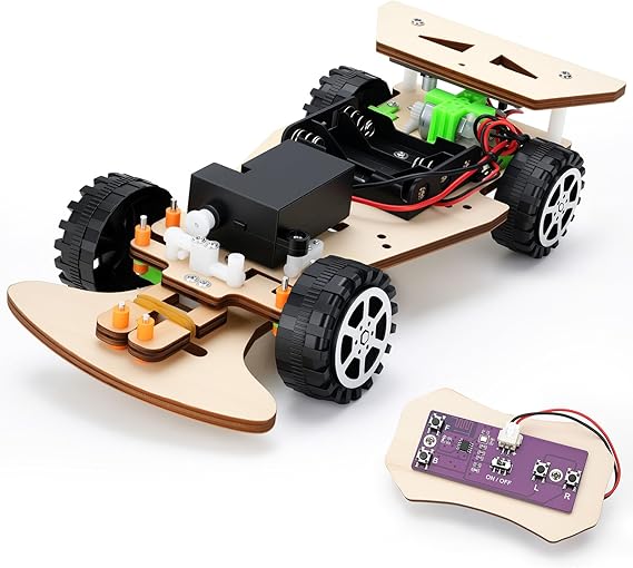 Amazon.com: Wooden Racing Car, STEM Kits for Kids Age 8-10, STEM Toys ...