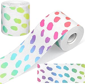 Amazon.com: Zonon 65 Feet Rainbow Bulletin Board Borders Colorful ...